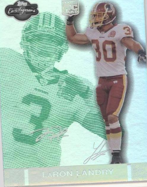 2007 Topps Co-Signers - LaRon Landry, Jordan Palmer #100 Green Changing ...