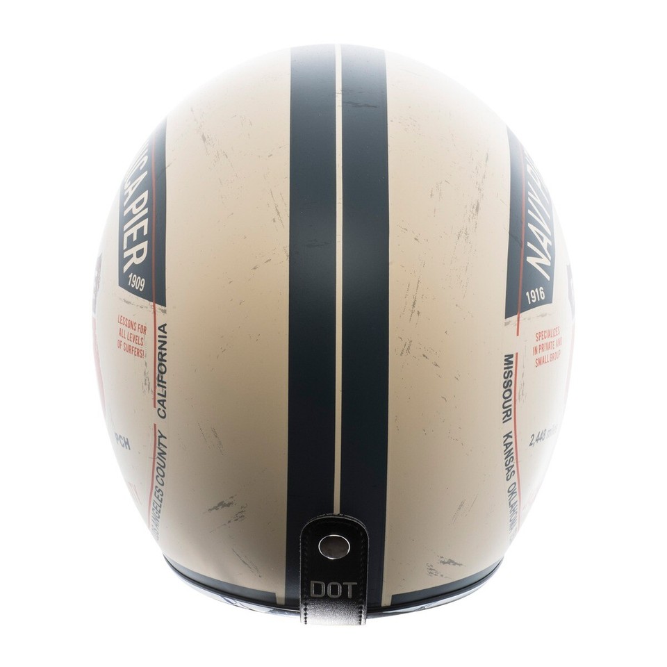 Torc T50 3/4 Open Face Cafe Retro Vintage Motorcycle Helmet Flat White ...