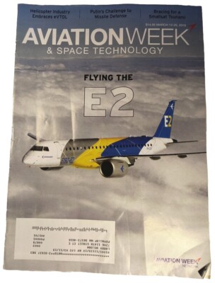 Aviation Week Magazine March 12-25 2018 Flying The E2 Jet | eBay