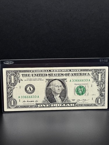 2013 - 1 DOLLAR Bill BINARY RADAR Note Nice Bill For Your Collection ...