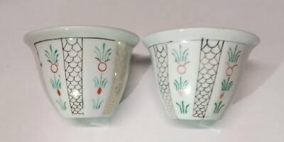 Turkish Arabic Coffee Cups Gawa 3 oz 80 cc Set of 12 (Green Traditional ...