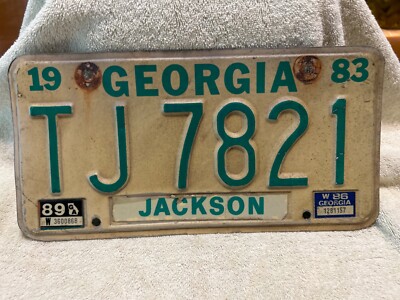 Vintage 1983 Georgia License Plate Jackson | eBay