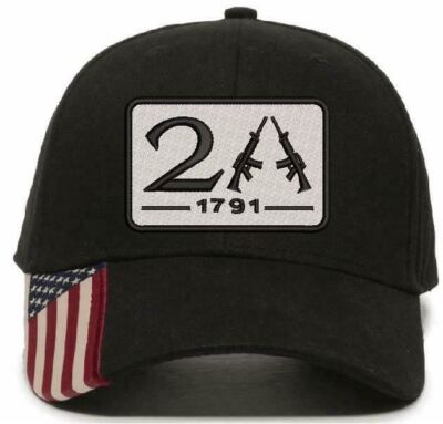 2nd Amendment 1791 AR15 Badge Style Embroidered Hat - Various Hat ...