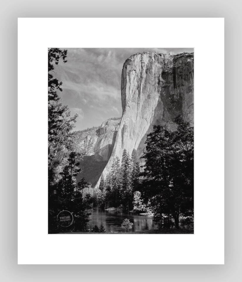 VTG Ansel Adams Photo Print El Capitan Yosemite ValleyLandscape 1952 ...