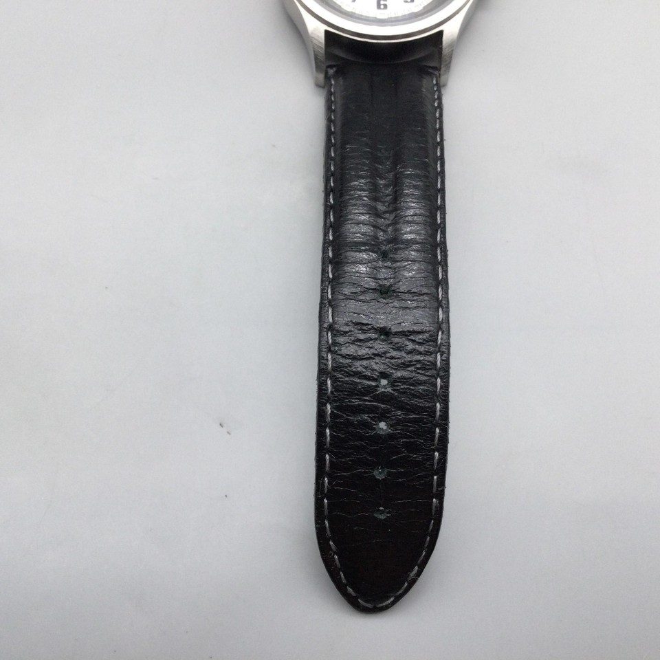 Fastrack 3091SBD Mens Watch 42mm White Dial Black Leather 50M New ...