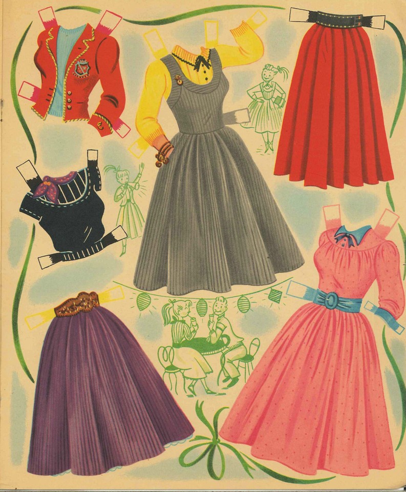 VINTAGE UNCUT 1943 HI GALS PAPER DOLLS HD~LASER ORG SZ REPRODUCTION~LO ...