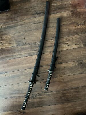 Lot Of 2 Japanese Imitation Sword Katana Wakizashi Authentic samurai ...