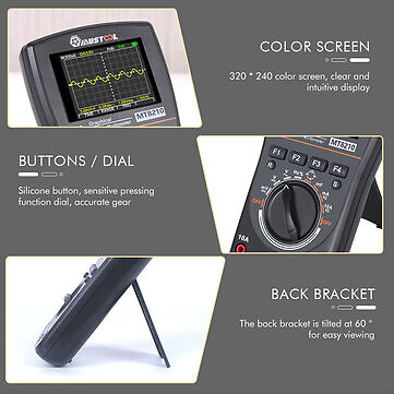 MUSTOOL MT8210 Intelligent Graphical Digital Oscilloscope Multimeter 2 ...