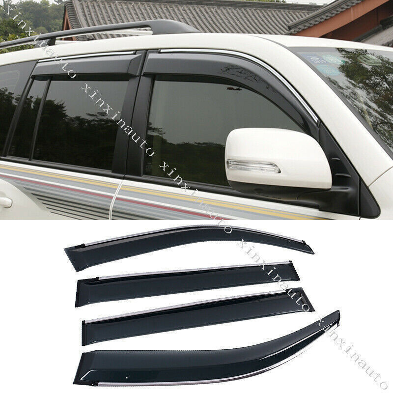 4P For Land Cruiser LC200 2008-2021 Window Visors Sun Rain Guard Vent ...