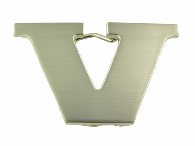 INITIAL "V" METAL STAINLESS STEEL BELT BUCKLE | eBay