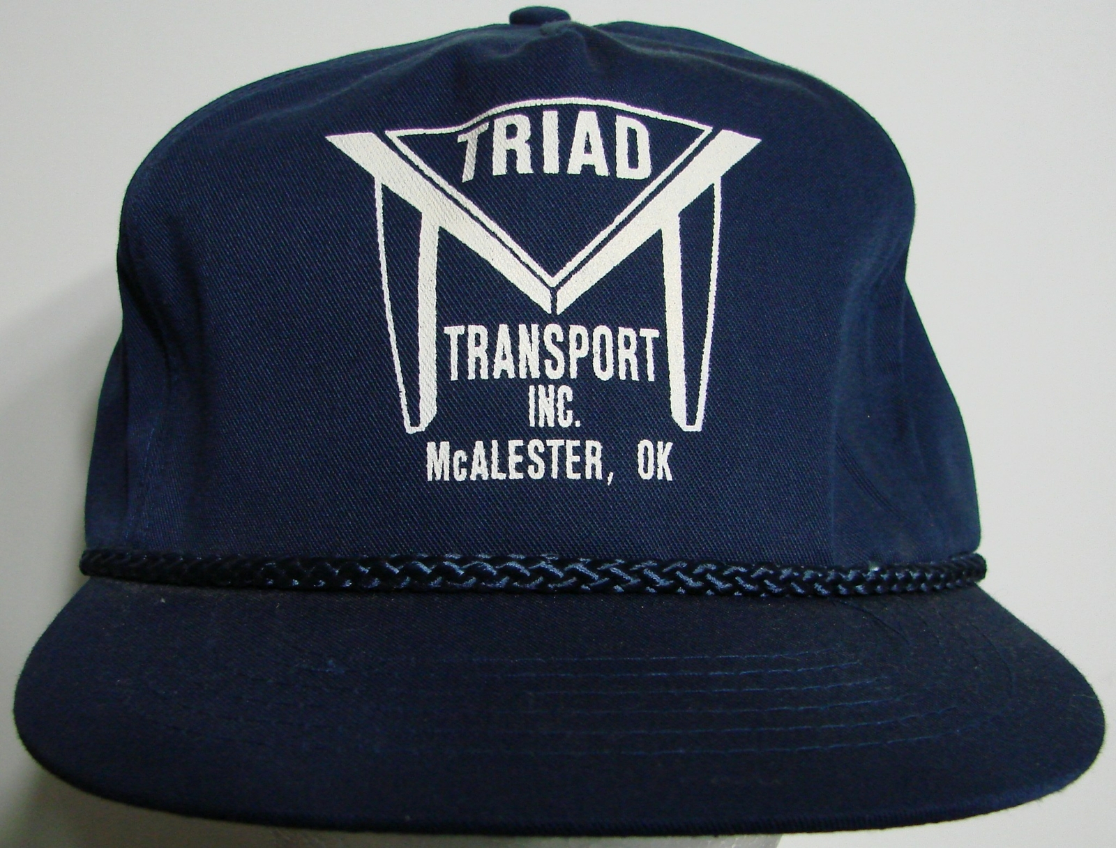 Triad Transport Ball Cap Hat Blue Strapback McAlester Oklahoma | eBay