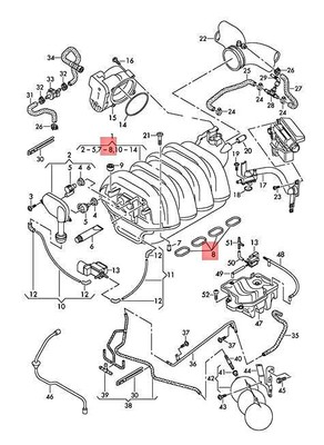 Genuine AUDI VW SEAT A5 S5 Coupe Sportback Intake Manifold Seals Set ...