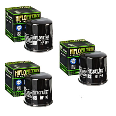 Hiflofiltro HF199 Oil Filter 3 Pack Indian Scout 2015-2018 Scout Sixty ...