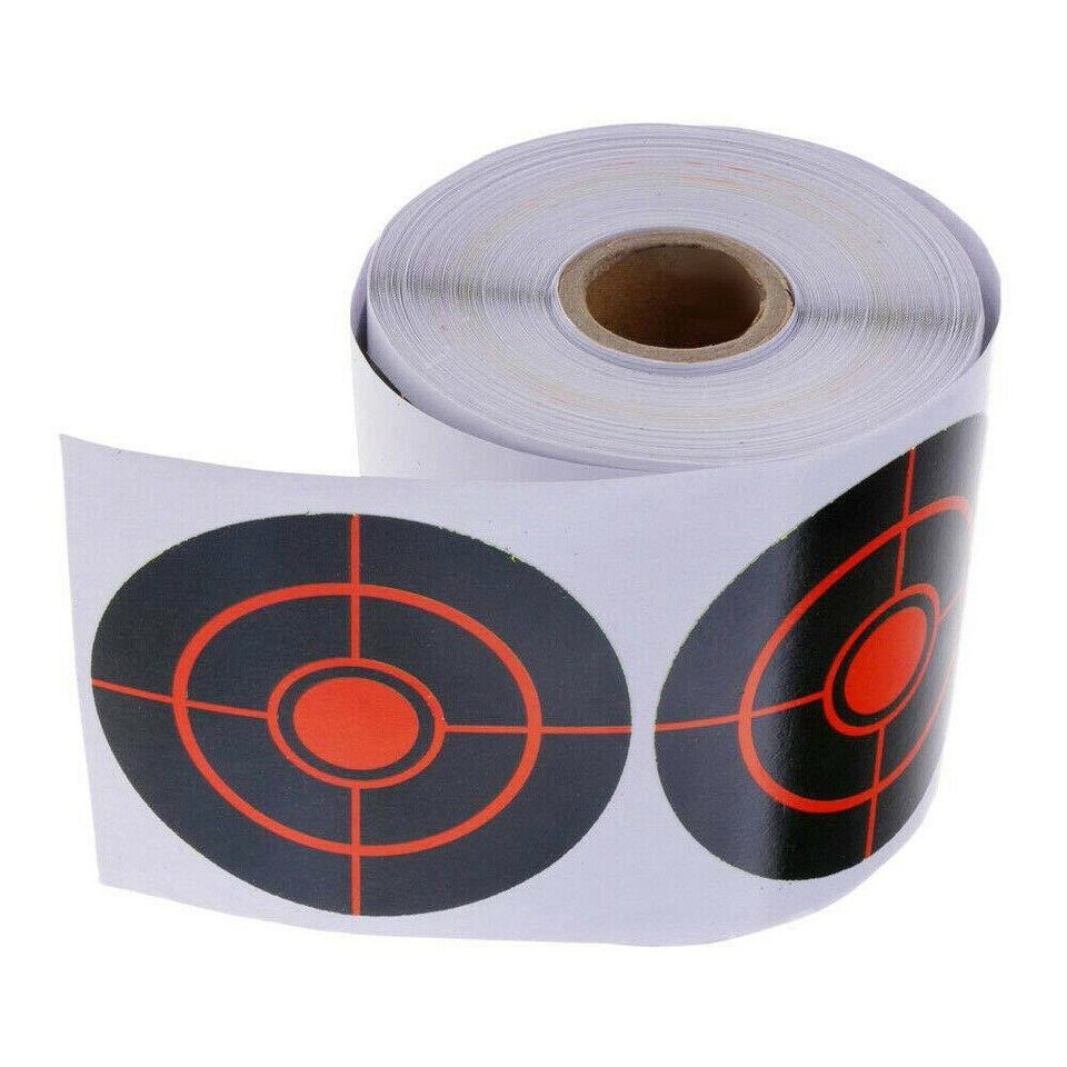 250Pcs Splatter Target Stickers Roll 3" Adhesive Reactive Targets Paper ...