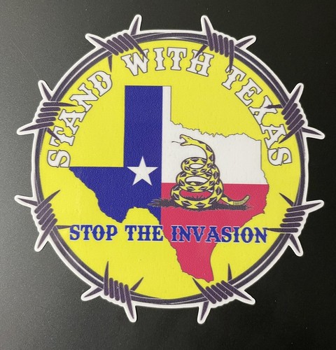 I Stand With Texas Lonestar Secure The Border MAGA Sticker Stop The ...