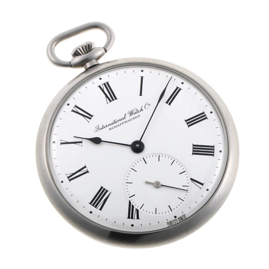 IWC Pocket Watch Small Second Manual Cal.972 White Dial SS Unisex | eBay