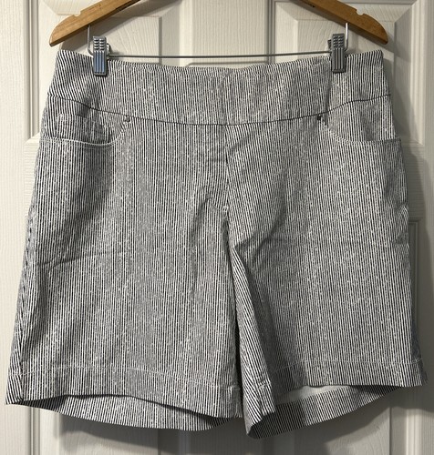 Westbound 16W Black & White Hickory Stripe Pull On Shorts 5 Pocket 7 ...