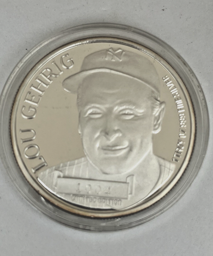 Lou Gehrig Limited Edition .999 One Troy Ounce Silver Coin Limited ...