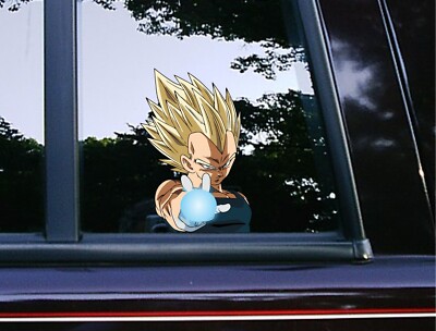 Vegeta Super Saiyan Peeking Window Vinyl Car Decals Anime Stickers ...