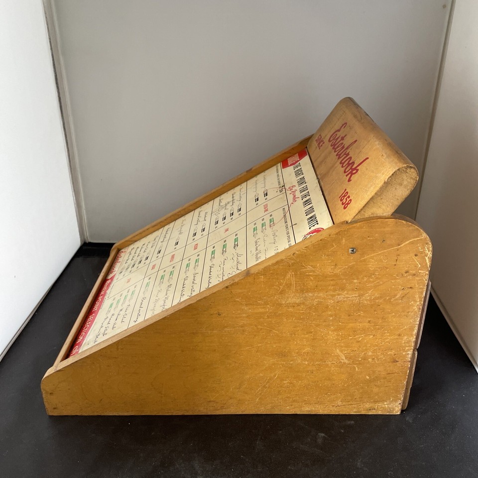 Esterbrook Fountain Pens Wooden Advertising Display Case w/Two Drawers ...