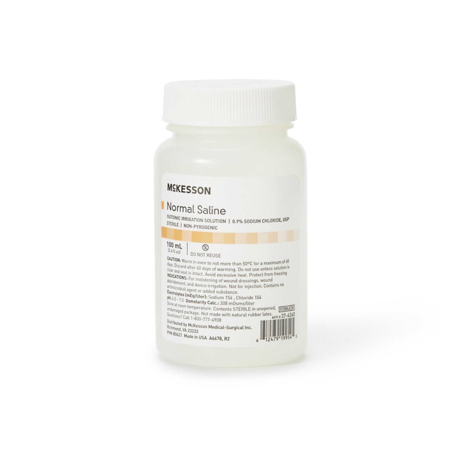 McKesson Sodium Chloride Not for Injection Bottle, Screw Top 100 mL, 48 ...