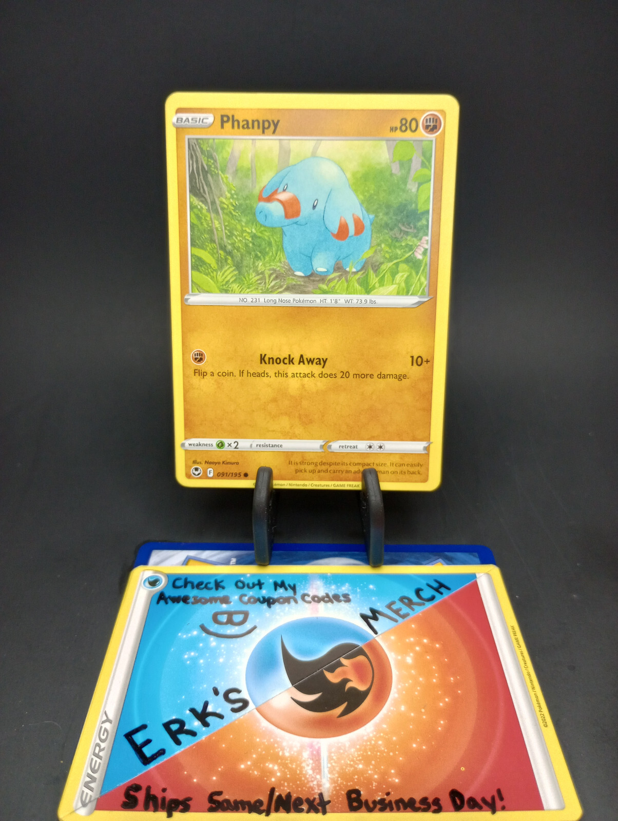 Phanpy 091/195 Silver Tempest Regular Common Pokemon Card | eBay
