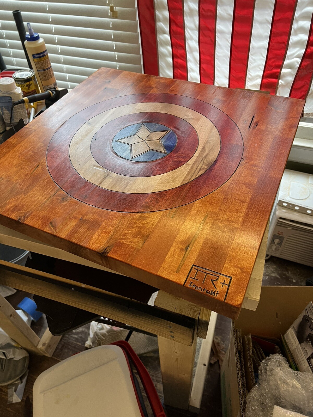 captain america end table. | eBay