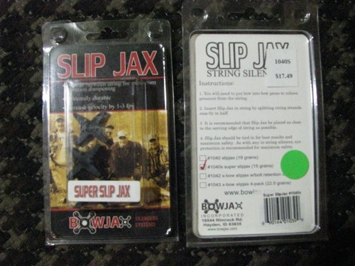 NEW BOWJAX SLIP JAX STRING SILENCERS BLACK RETAIL $18 SALE $10 FOR A ...