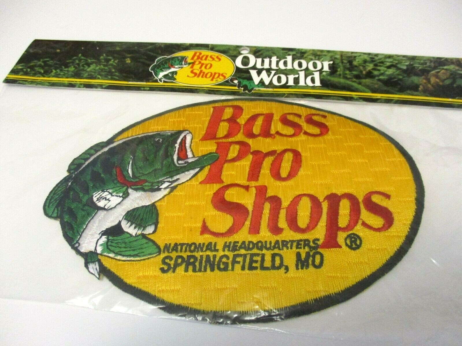 FISHING PATCH BASS PRO SHOPS "1" PATCH 6 x 8 INCHES XL FACTORY SEALED ...
