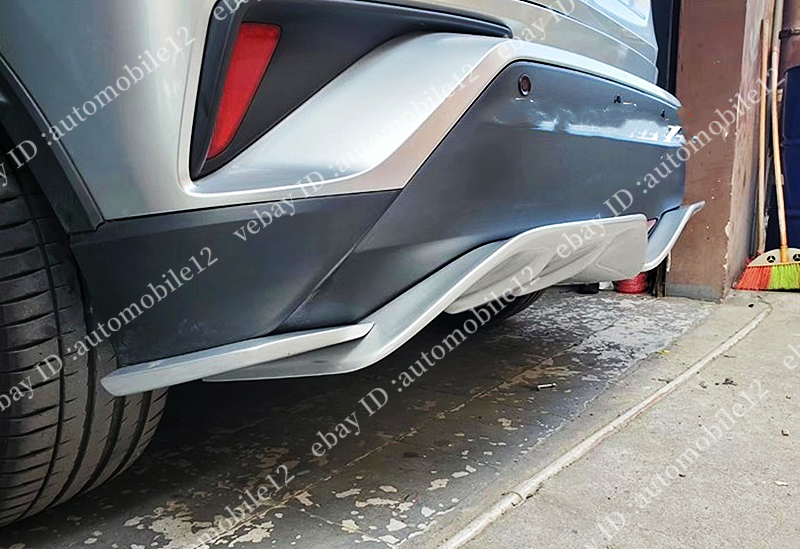 Unpainted Rear Bumper Lip Diffuser Spoiler Cover For Toyota C-HR CHR ...