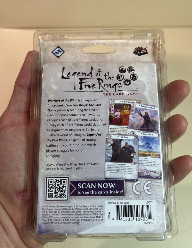 Warriors of the Wind Unicorn Clan Pack, Legend of the Five Rings, L5R ...