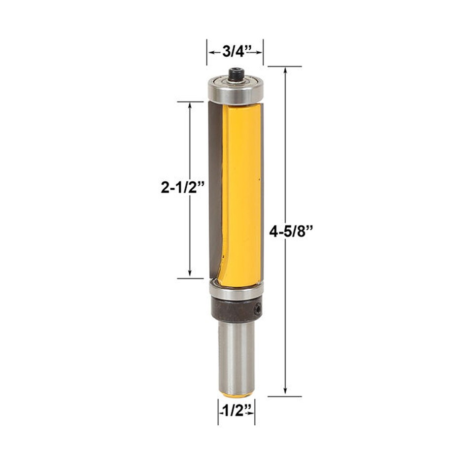 Flush Trim Top & Bottom Bearing Router Bit - 1/2" Shank | eBay