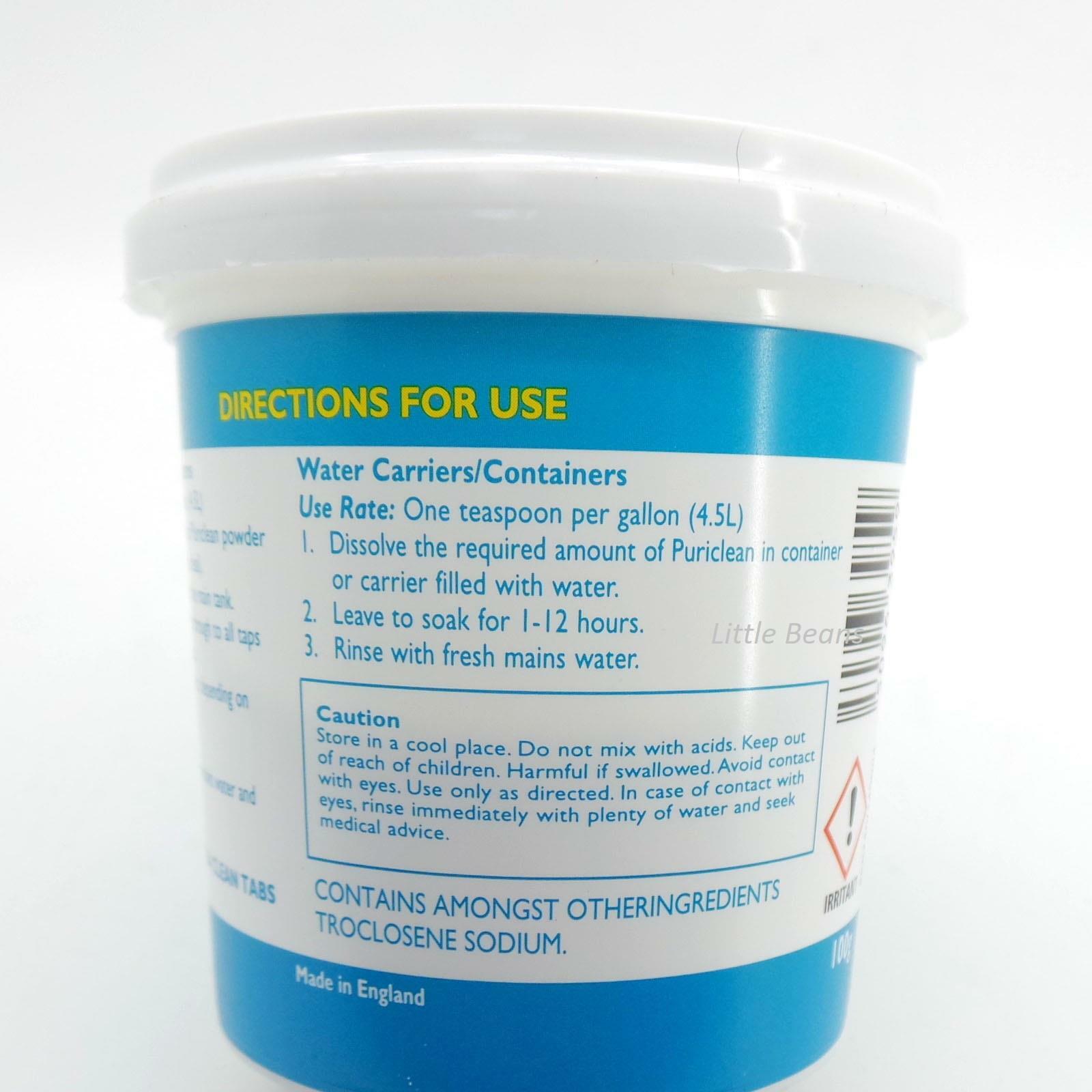 Puriclean Water Purification Treatment 100g Caravan Water System ...