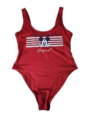 Disney Mickey Mouse Swimsuit Size 1X American Original Red One Piece ...