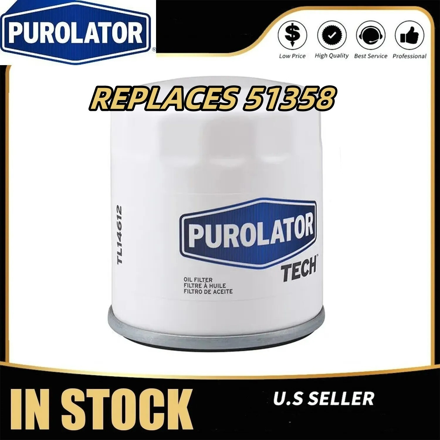 Engine Oil Filter 51358 for Chevrolet Dodge Honda Infiniti Kia Mazda ...