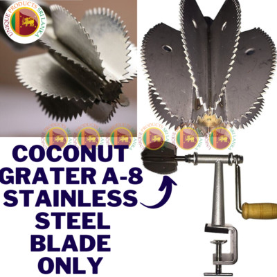 COCONUT SCRAPER GRATER HEAD Blades Stainless Steel Blades A-8 Odiris ...