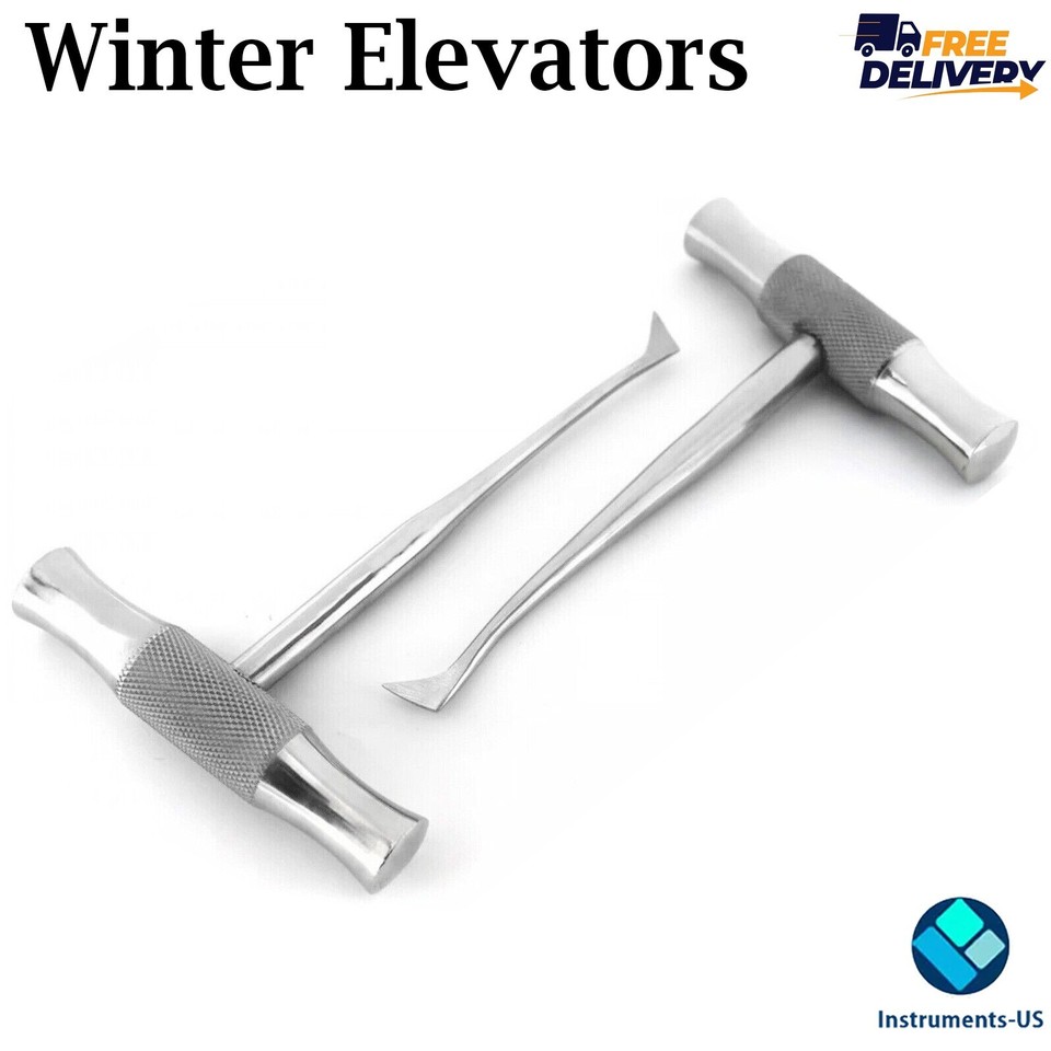 2 Pcs Dental Winter Root Elevators 12L 12R Cryer Elevator Extraction Molar Roots | eBay