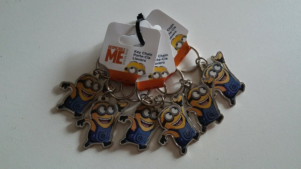 6x Despicable Me Minion Metal Key Chain with zipper hook | eBay