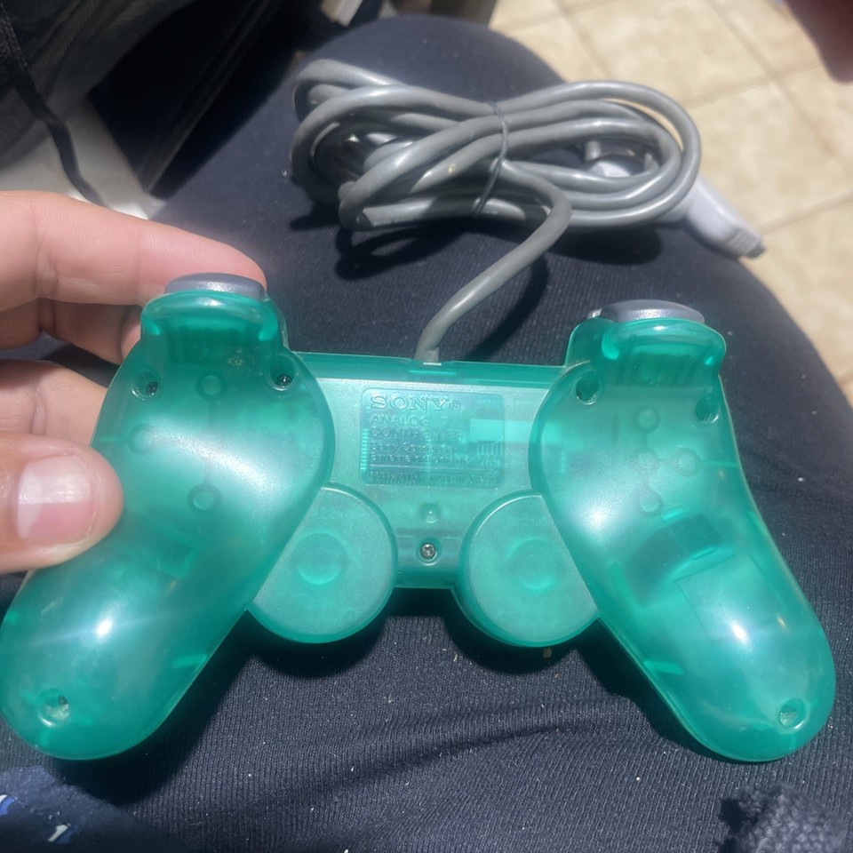 OEM Sony PlayStation PS1 Emerald Green DualShock Analog Controller SCPH ...