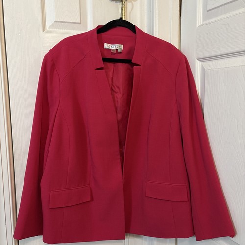 KASPER Plus Size Women’s Career Open Front Blazer Jacket Size 24W Pink ...