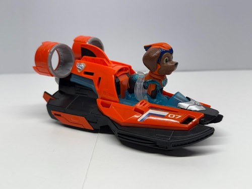 Paw Patrol The Mighty Movie Zuma Jet Boat Vehicle & Figure With Lights ...