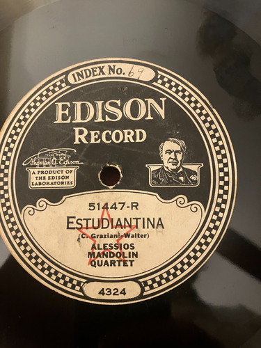 Edison Diamond Disc Record #51447 "Estudiantina" Mandolin Quartet | eBay