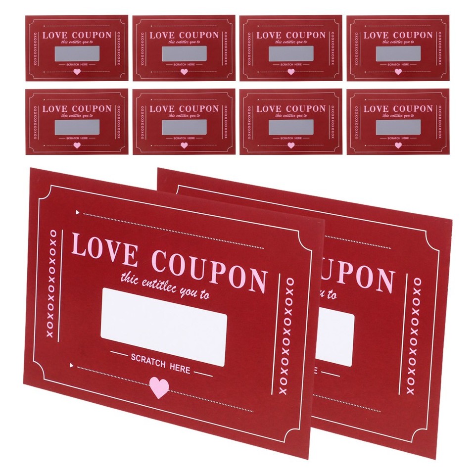 20 Sheets Valentine's Day Scratch off Cards Valentines Date | eBay ...