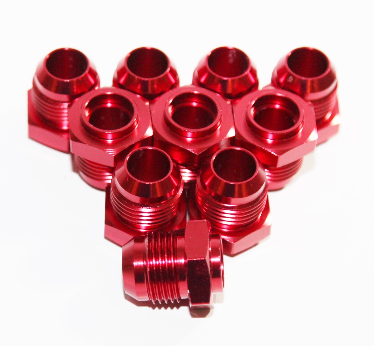 10PC 10AN AN-10 Male Thread Straight Flare Aluminum Anodized Fitting ...