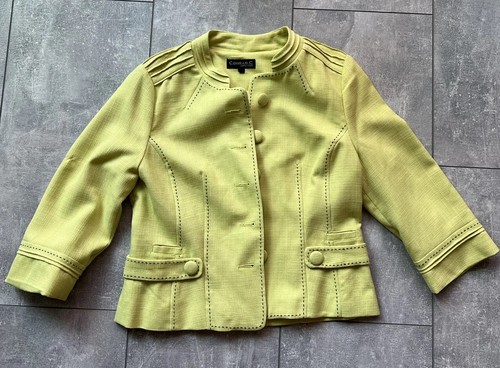 Conrad C Collection Green Jacket Size 8 Stitching Buttons Details ...