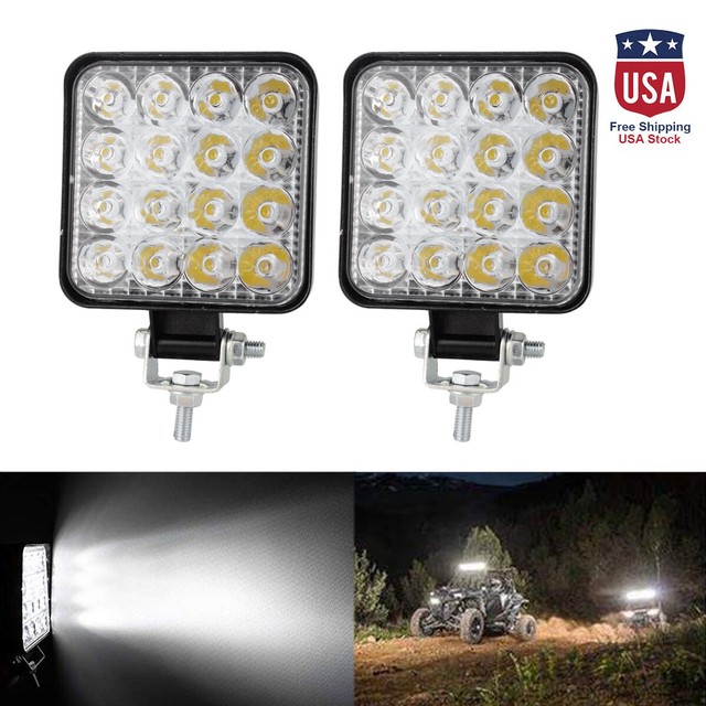 2PCS 48W LED Work Light Truck OffRoad Tractor Flood Lights 12V 24V ...
