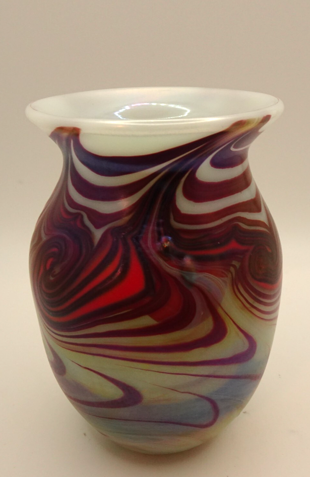Starry Night Iridescent Miniature Studio Art Glass Off Hand Cabinet ...