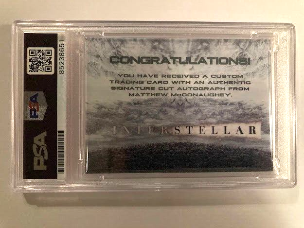 INTERSTELLAR MATTHEW MCCONAUGHEY AUTOGRAPH SIGNED CUT CARD AUTO PSA/DNA ...