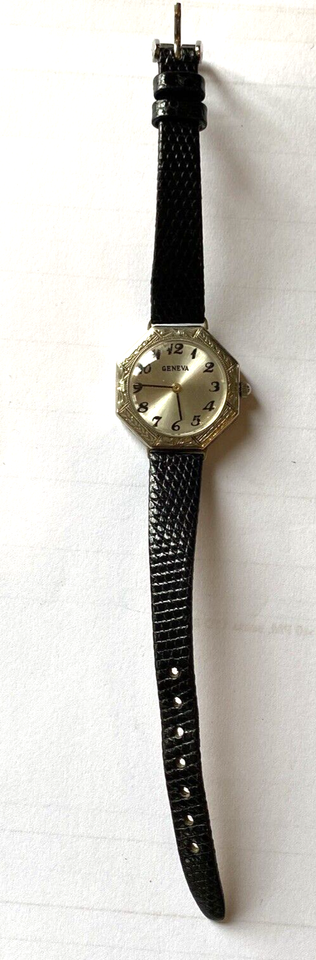 Vintage Geneva Octagon Womans Watch - Sterling Silver | eBay