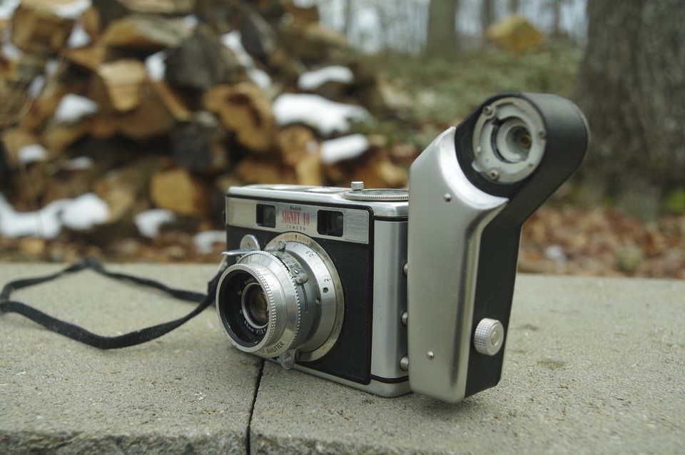 USED Kodak Signet 40 Rangefinder Camera with attached flash bracket | eBay